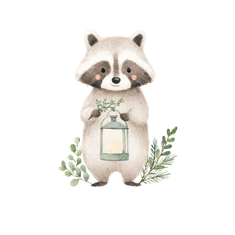Watercolor Woodland Animals Clipart Set: Forest Critters PNG Bundle ...