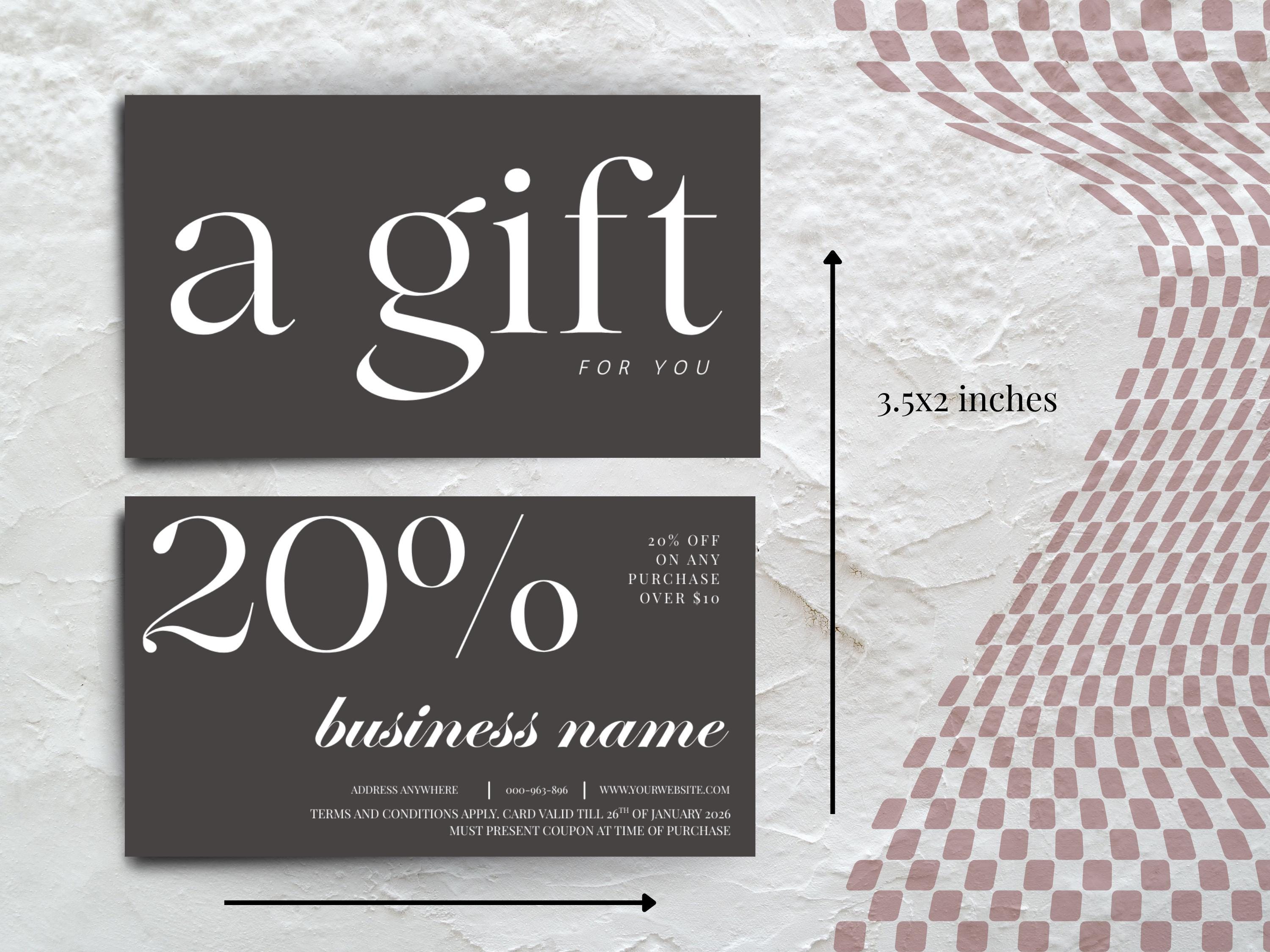 Old Money Coupon Card Template | Luxe Promotion Card Canva Editable ...