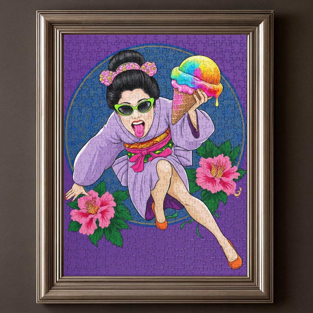 Floral Pop Vibe / Jigsaw Puzzle / Neo-japonism Maiko Art Puzzle ...