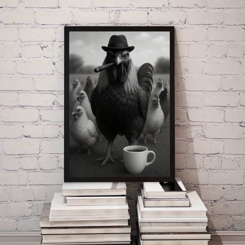 Boss Rooster Art Print – Funny Farmhouse Decor (digital Download) - Etsy