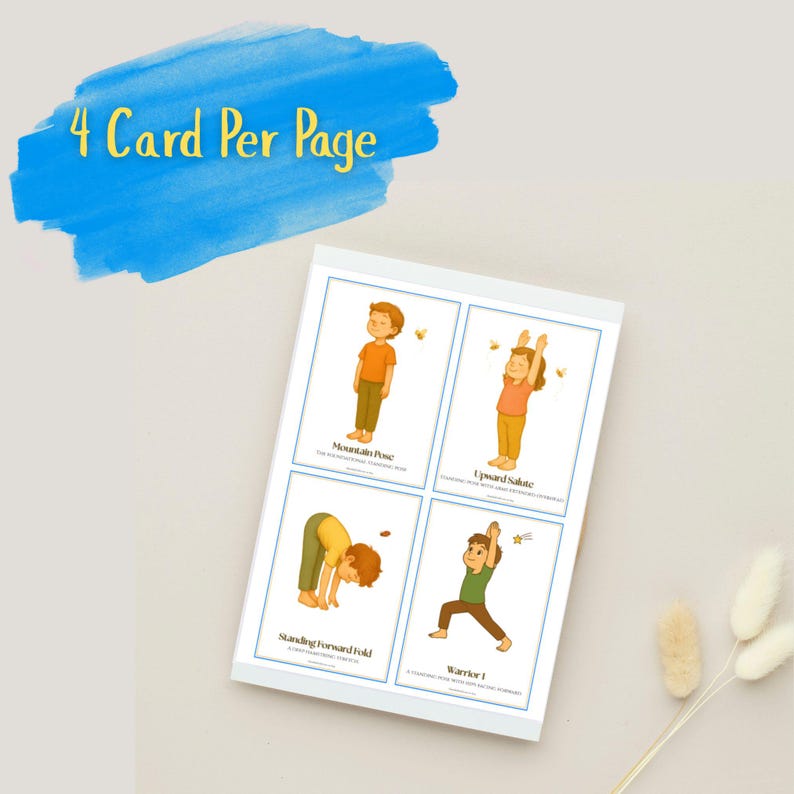 Kids Yoga Poses Flashcards | Printable Movement Activity & Yoga Cards ...