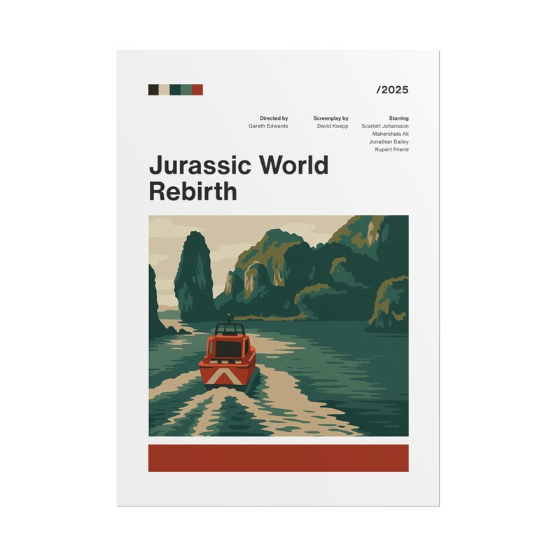 Jurassic World Rebirth Inspired, Artistic Rolled Posters for Home Decor ...