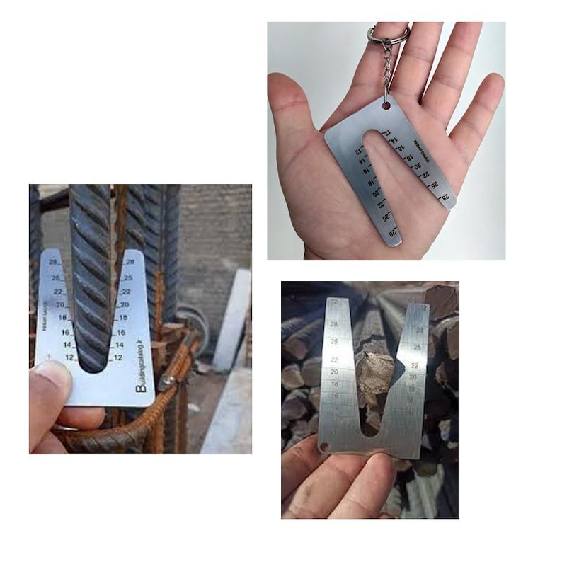 Rebar Measuring Gauge | Steel Rod Size Template | Metal Rebar Caliper ...