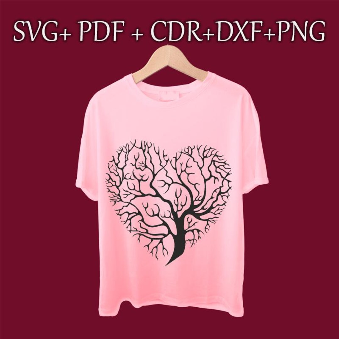 Heart Tree CDR File - Vector Design for Cutting Machines - Etsy