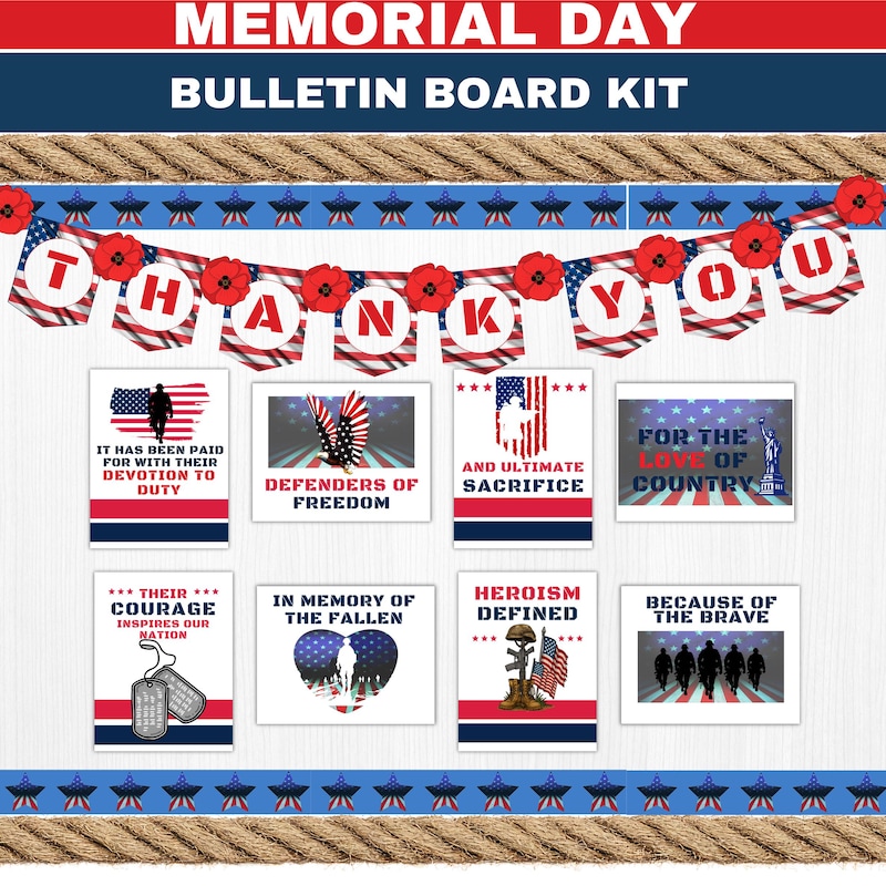 Memorial Day Bulletin Board - Etsy