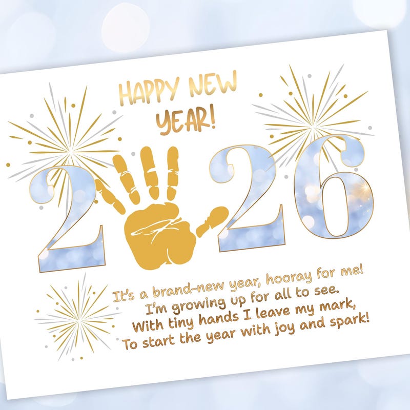New Year Art Template - Etsy