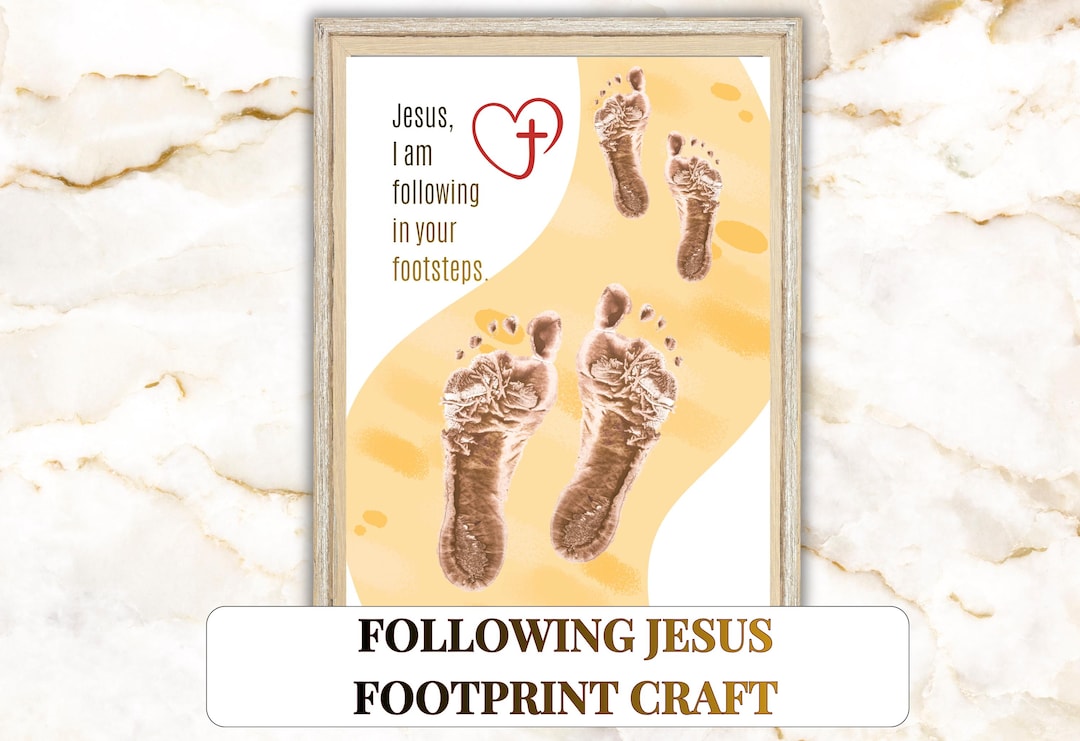 I Will Follow Jesus Footprint Bible Craft: Sunday School Activity (PDF ...