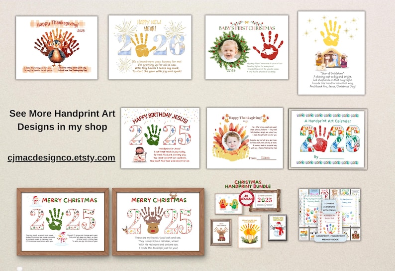 2026 New Year Handprint Poem Craft, Preschool Kids Paint Activity ...