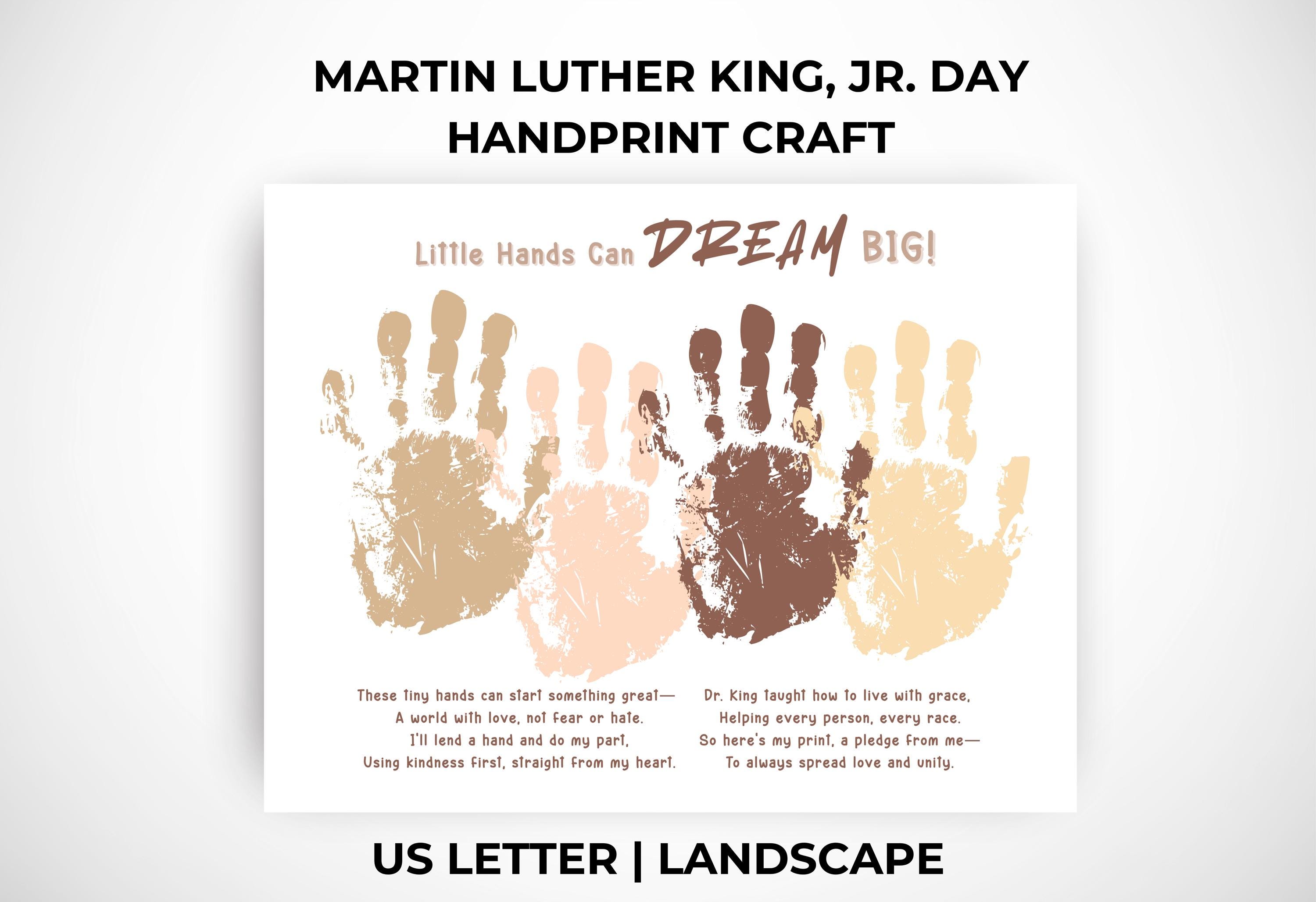 MLK Handprint Craft Printable for Preschool, Kindergarten, Sunday ...
