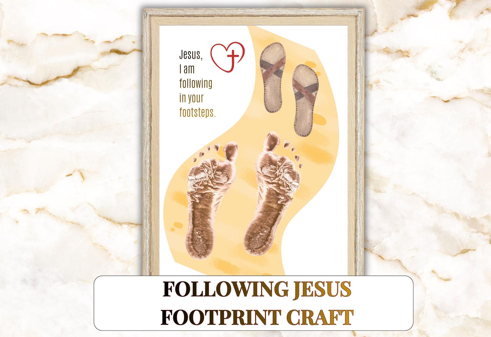 Jesus Footprint Craft, Sunday School Bible Activity, Christian Family ...