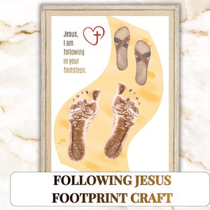Jesus Footprint Craft, Sunday School Bible Activity, Christian Family ...