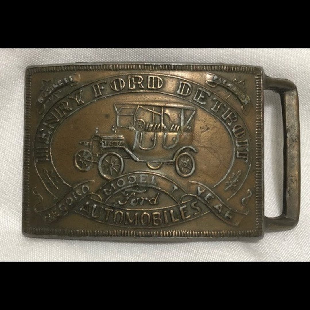 Vintage Belt Buckle Henry Ford Detroit Automobiles Mobile T - Etsy