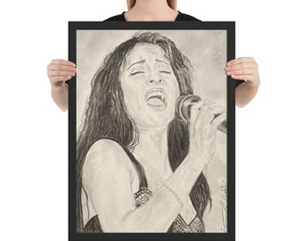 Selena Quintanilla Fan Art – Original Charcoal Drawing | Handmade ...