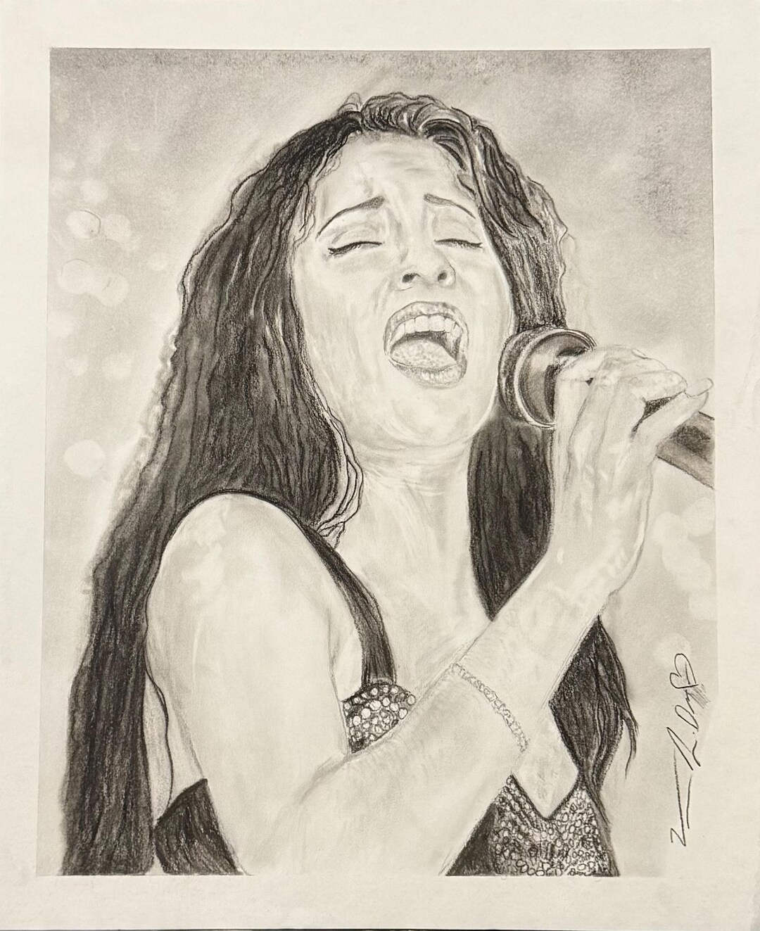 Selena Quintanilla Fan Art – Original Charcoal Drawing | Handmade ...