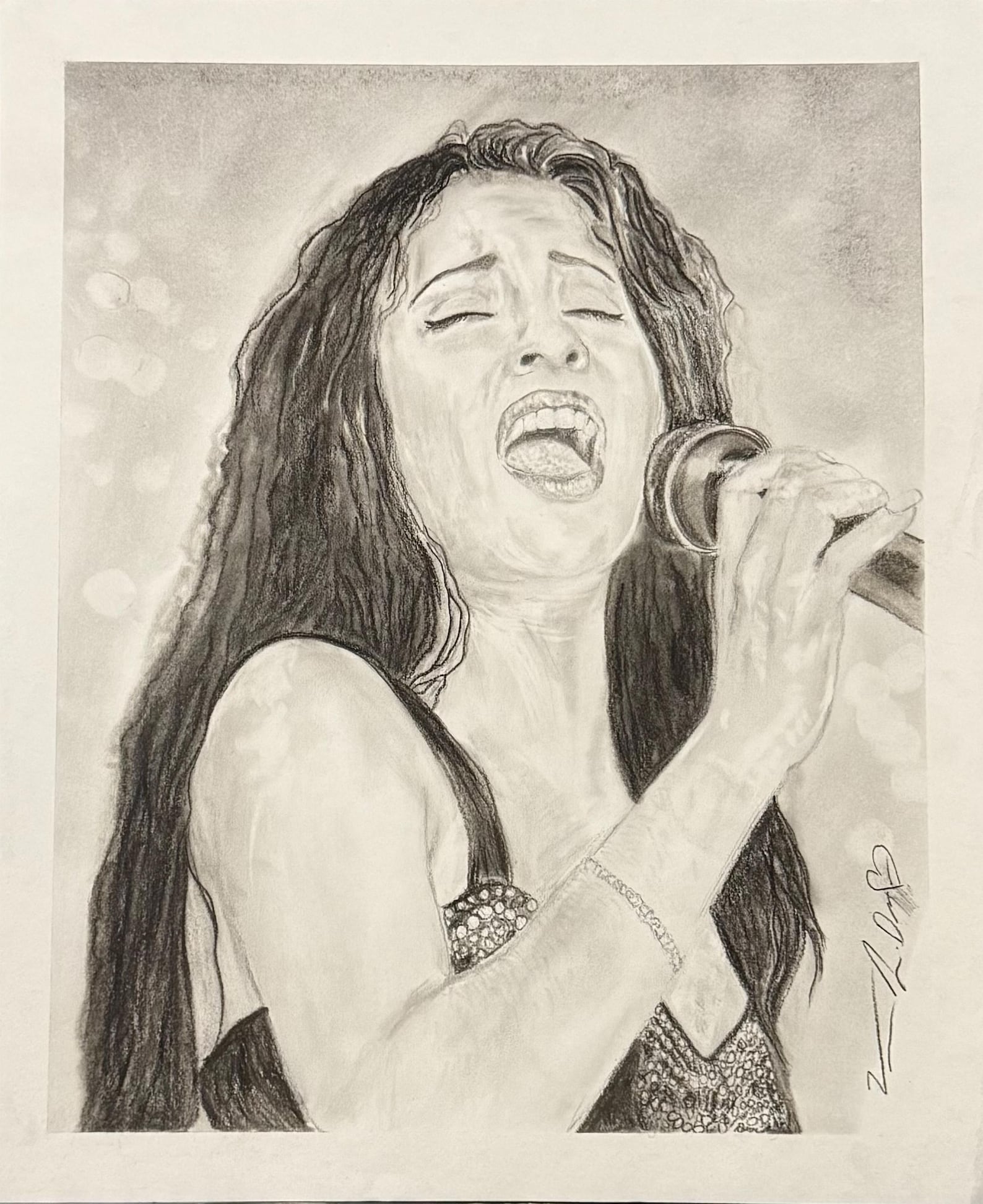 Selena Quintanilla Fan Art – Original Charcoal Drawing | Handmade ...