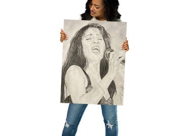 Selena Quintanilla Fan Art – Original Charcoal Drawing | Handmade ...