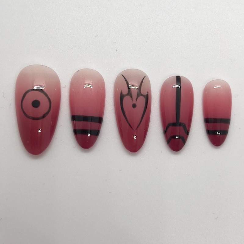 Anime Sukuna Nail Art - Etsy