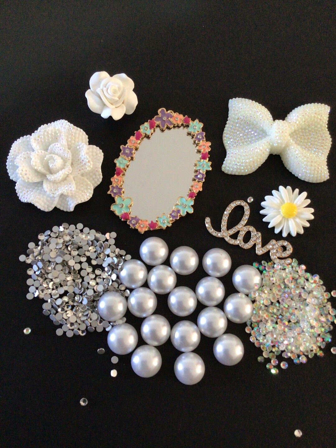 Kawaii Bling Bling Decoden Deco Diy Rhinestone Mirror Kit 378---USA ...