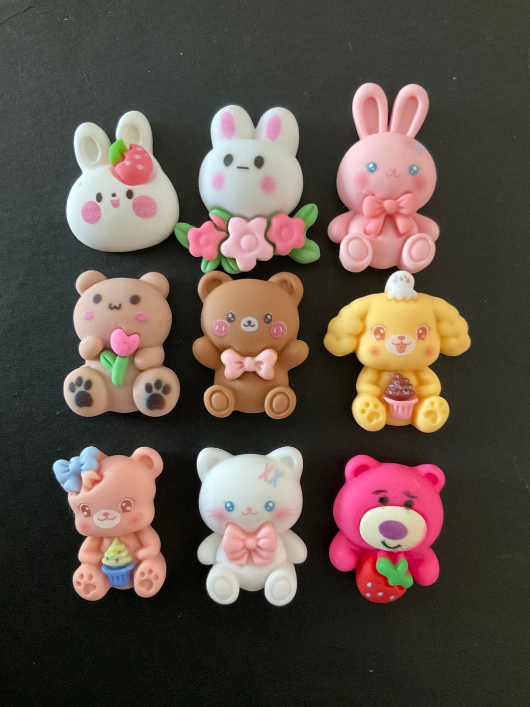 Kawaii Bear Bunny Animal Mix Deco Diy Craft Cabochon Resin Flatback ...