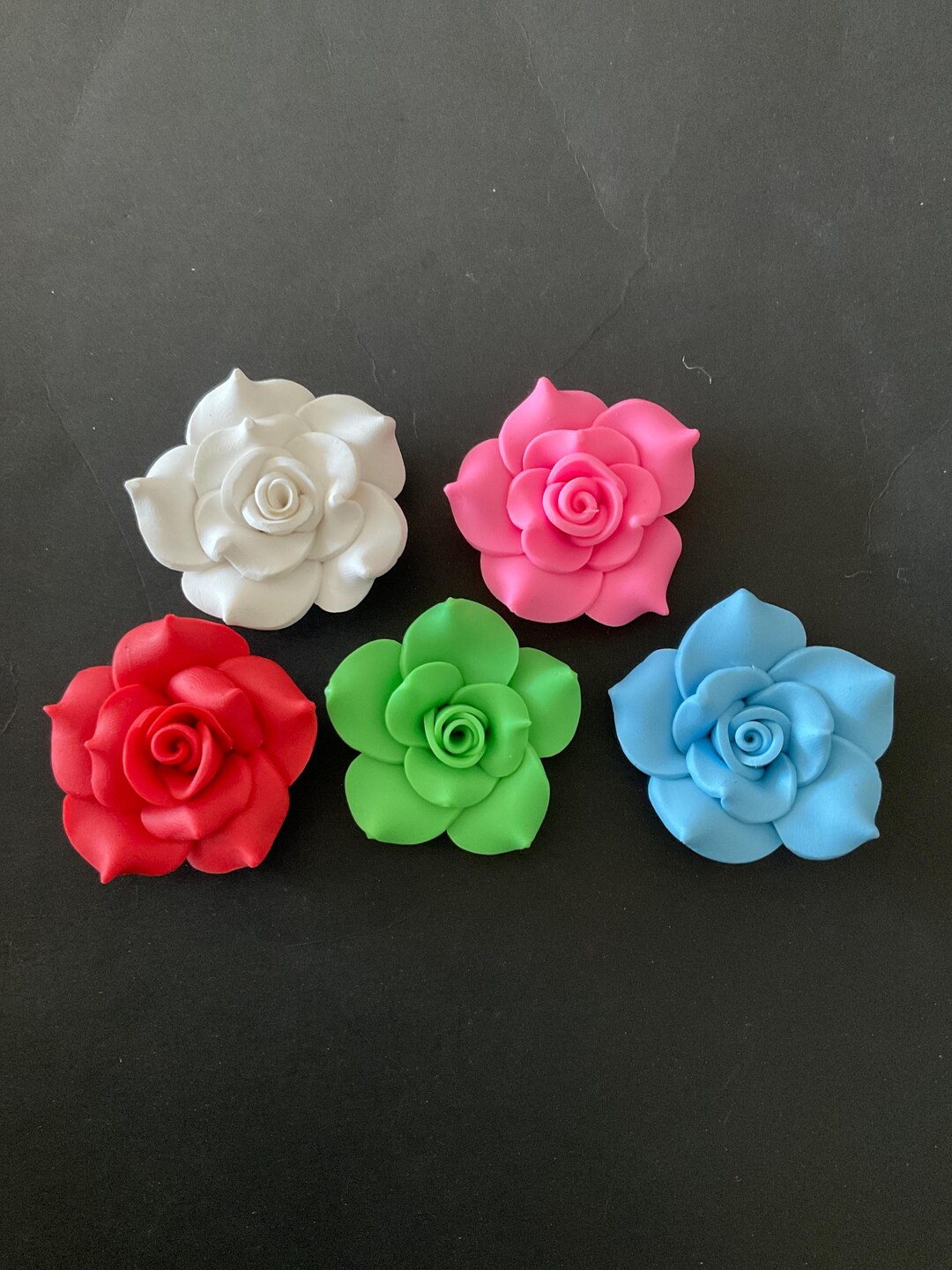 Kawaii Polymer Clay Rose Flower 40mm Deco Diy Craft Resin Cabochon Mix ...
