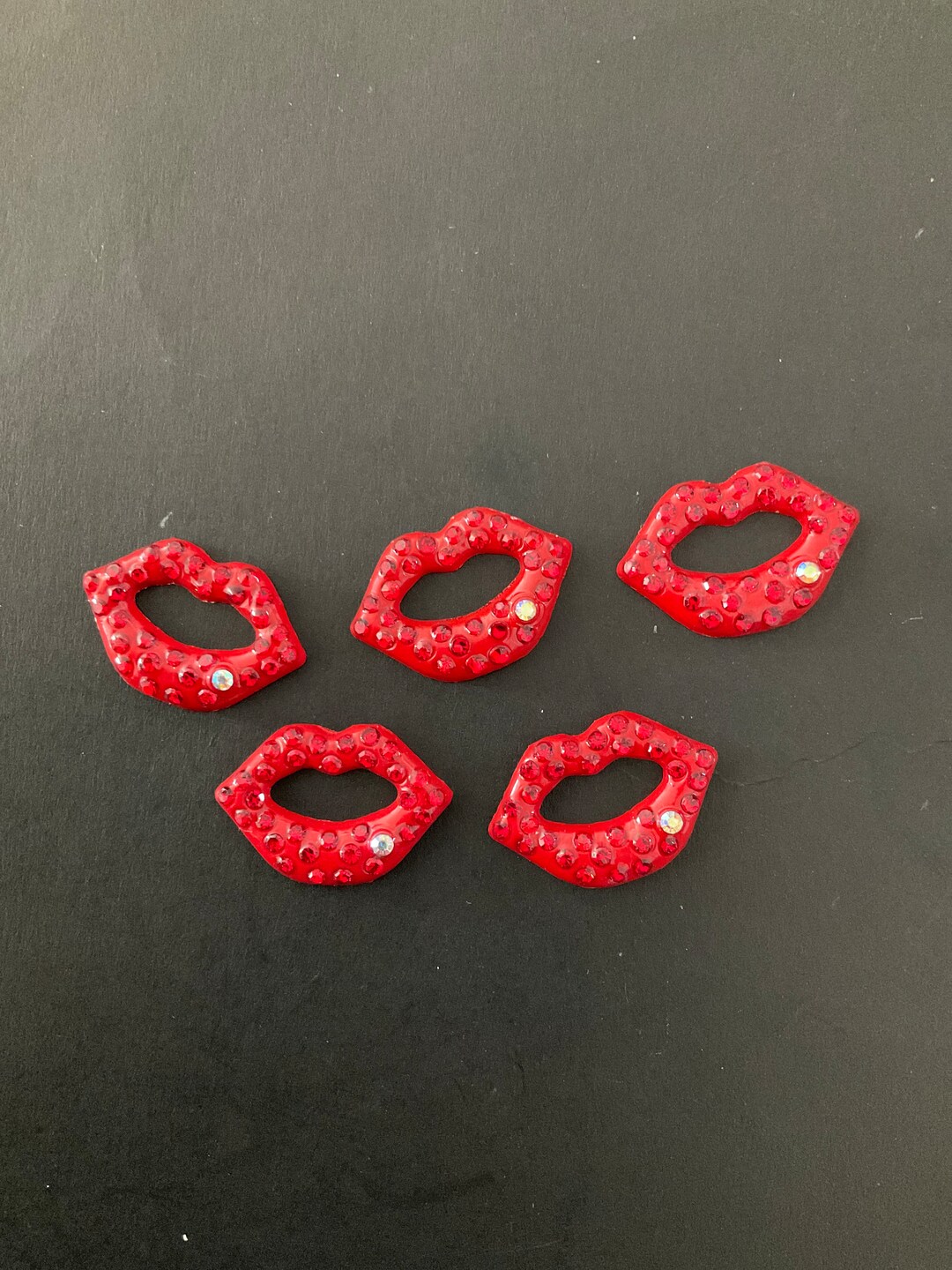 Kawaii Alloy Red Lips Charm Deco Diy Craft Jewelry Accessory Making ...