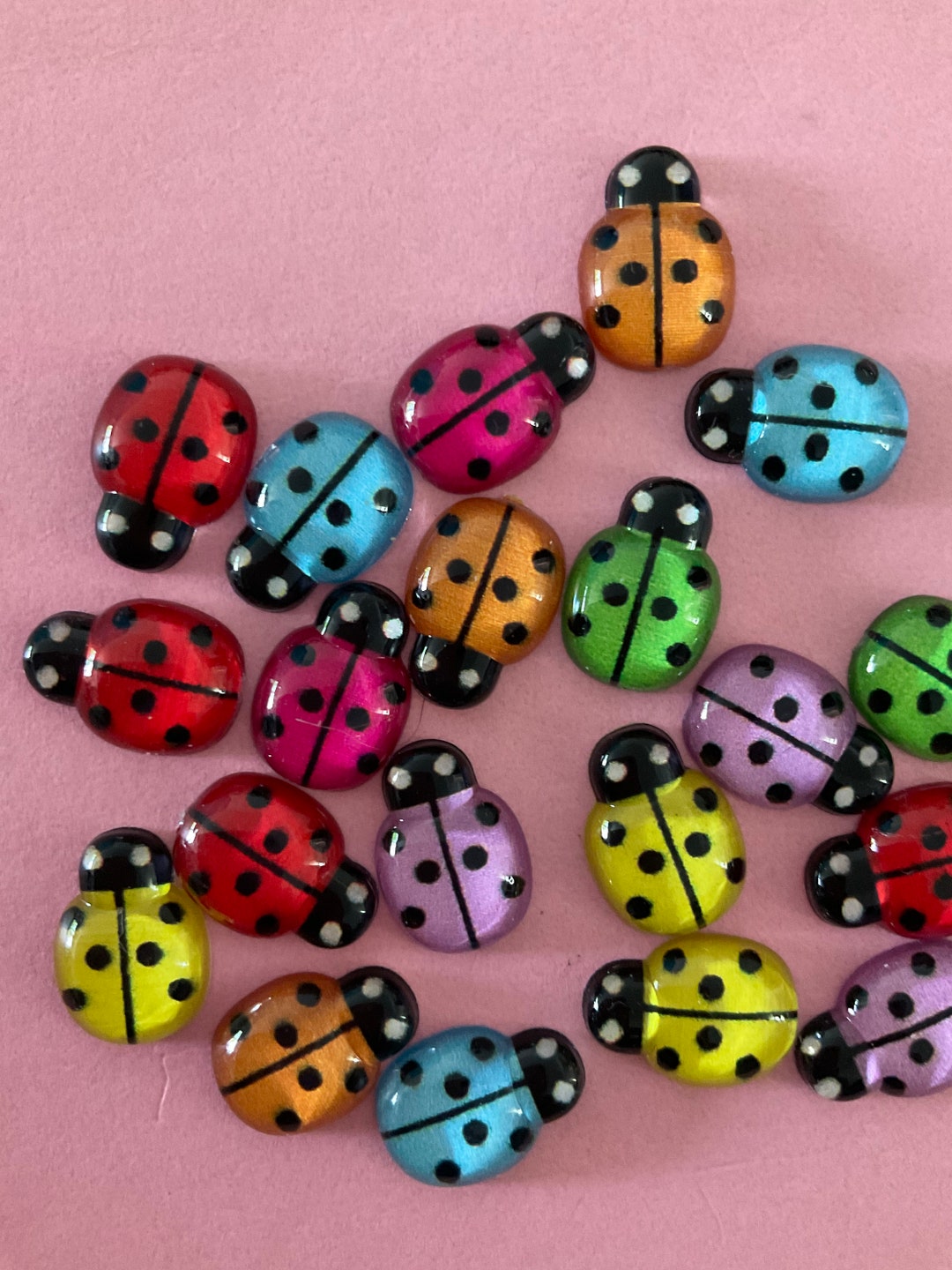 Kawaii Small Ladybug Resin Flatback Deco Diy Craft Jewelry Accessory ...