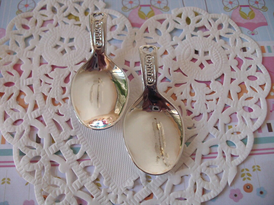 Silver Color Spoon Charm for Sweets Deco Decoden Diy 2 Pcsusa Seller - Etsy