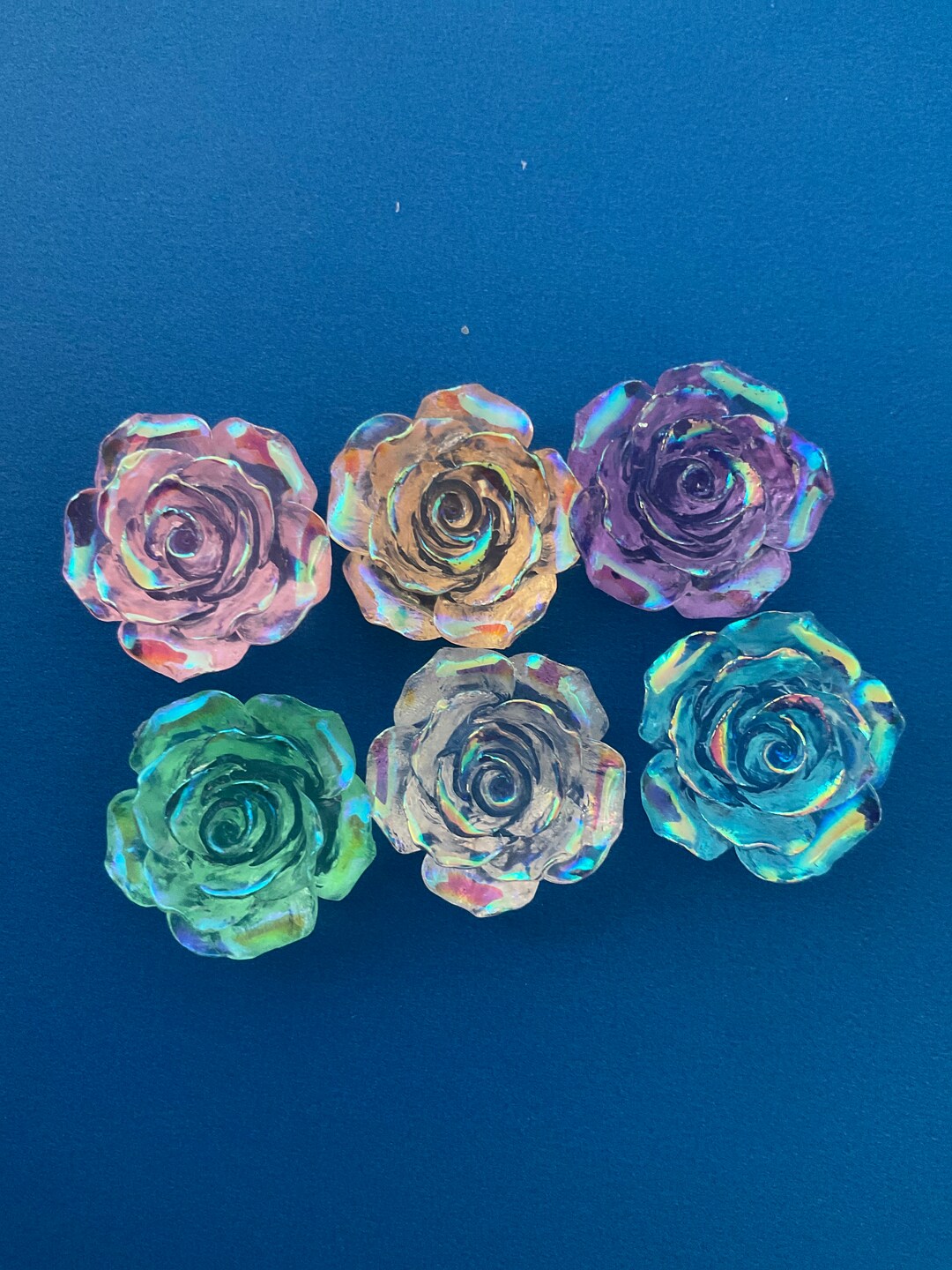 Kawaii Translucent Rose Flower Deco Diy Craft Cabochon Resin Flatback ...