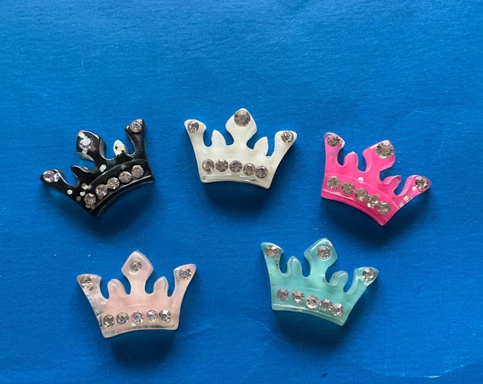 Kawaii Shiny Crown Deco Diy Craft Cabochon Resin Flatback Jewelry ...