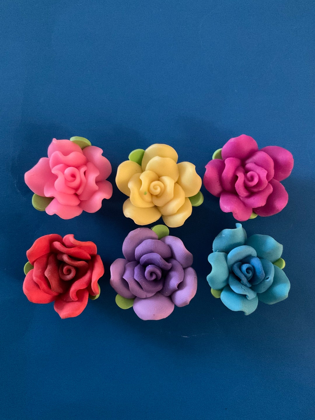 Kawaii Polymer Clay Rose Flower Deco Diy Craft Cabochon Resin - Etsy