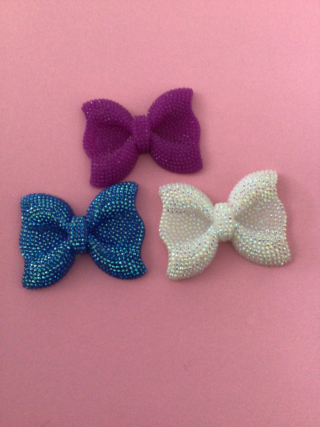 Kawaii Big Bow Deco Diy Craft Cabochon Resin Flatback 3pcs - Etsy