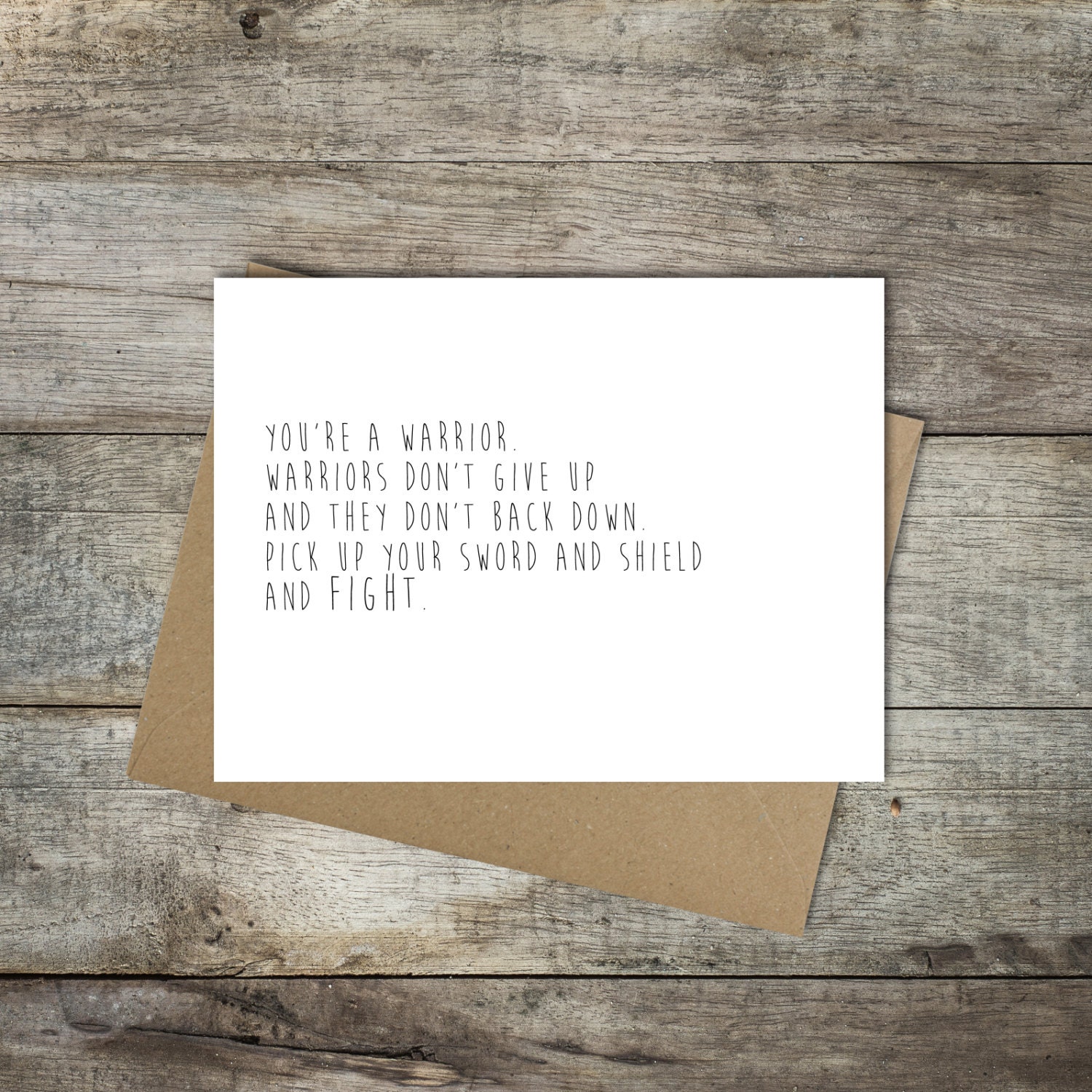 Stay Strong Greeting Card - Etsy