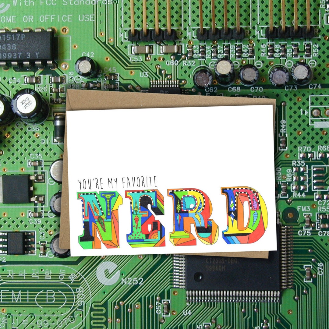 You're My Favorite Nerd Greeting Card - Etsy