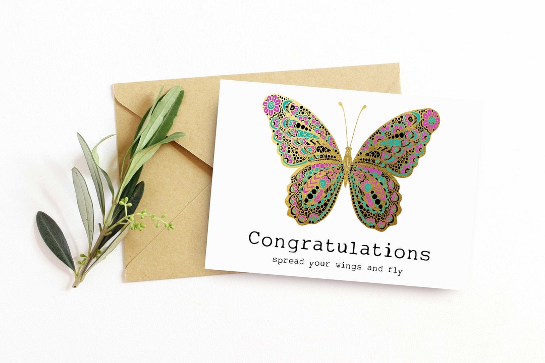 Congratulations - Butterfly - Etsy