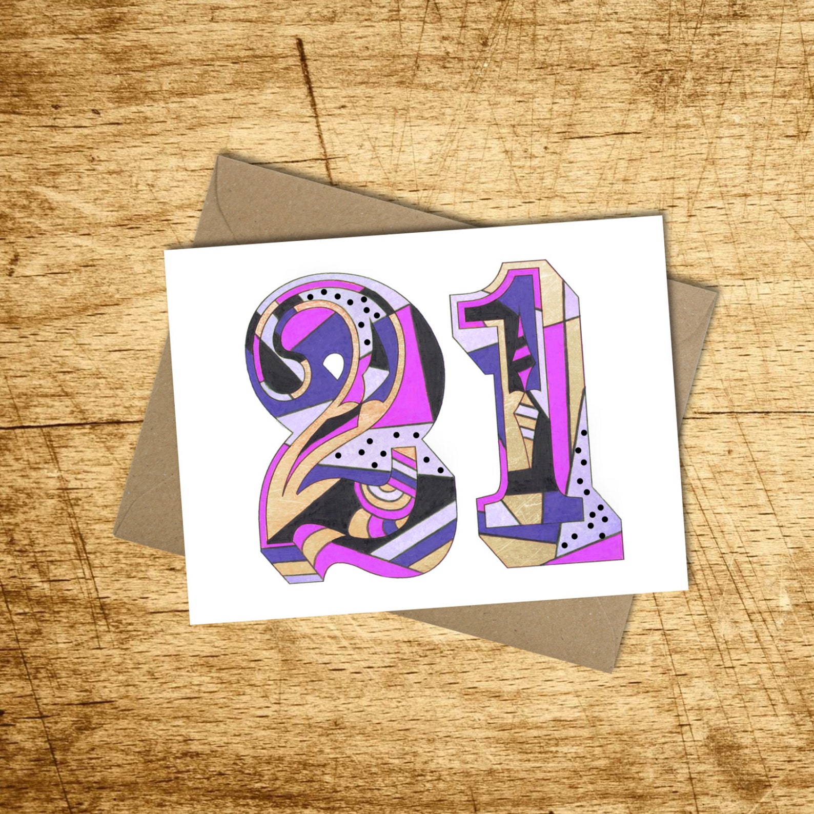 21st Birthday Greeting Card - Etsy