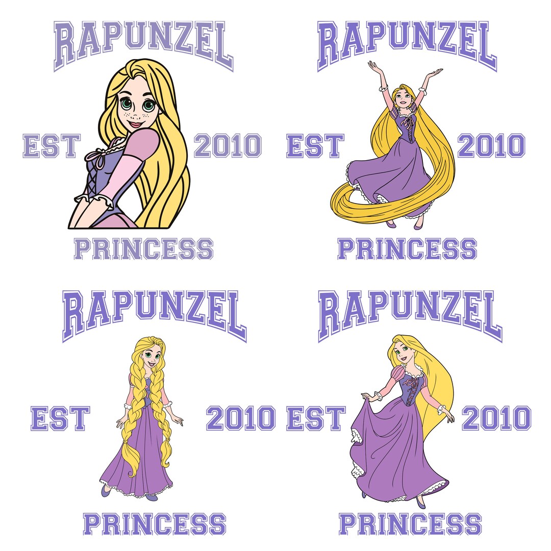 Rapunzel PNG Clipart Bundle: Tangled Princess Graphics (digital ...