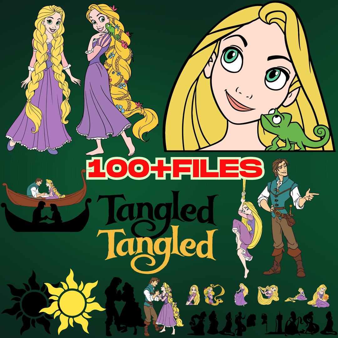 Rapunzel Clipart Bundle: Tangled SVG PNG Files (digital Download) - Etsy