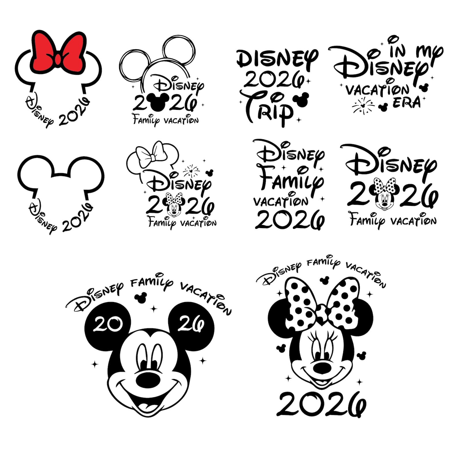 Disney Mega Bundle,family Trip 2026 Svg, Family Vacation 2026, Magical ...