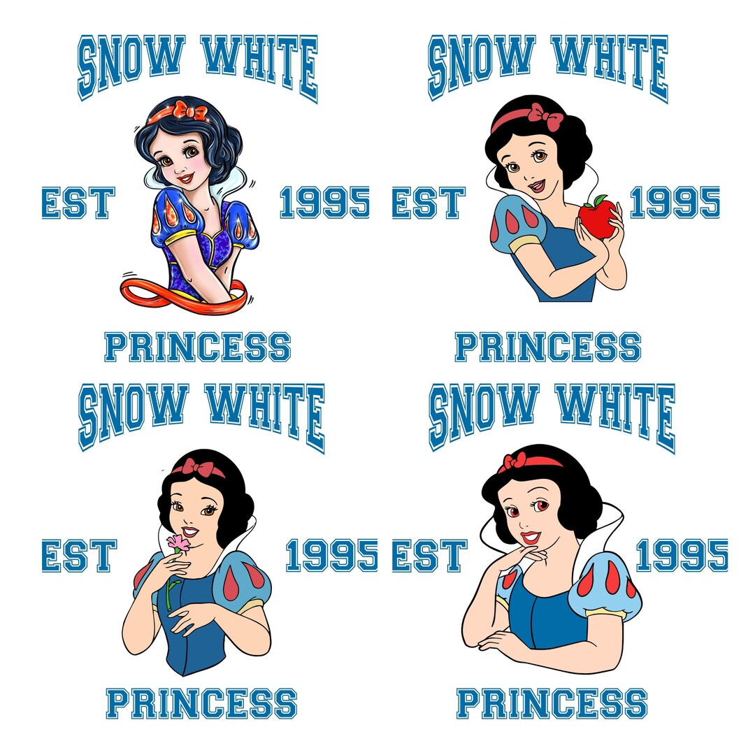 Snow White PNG Clipart: Fairytale Princess & Seven Dwarfs (digital ...