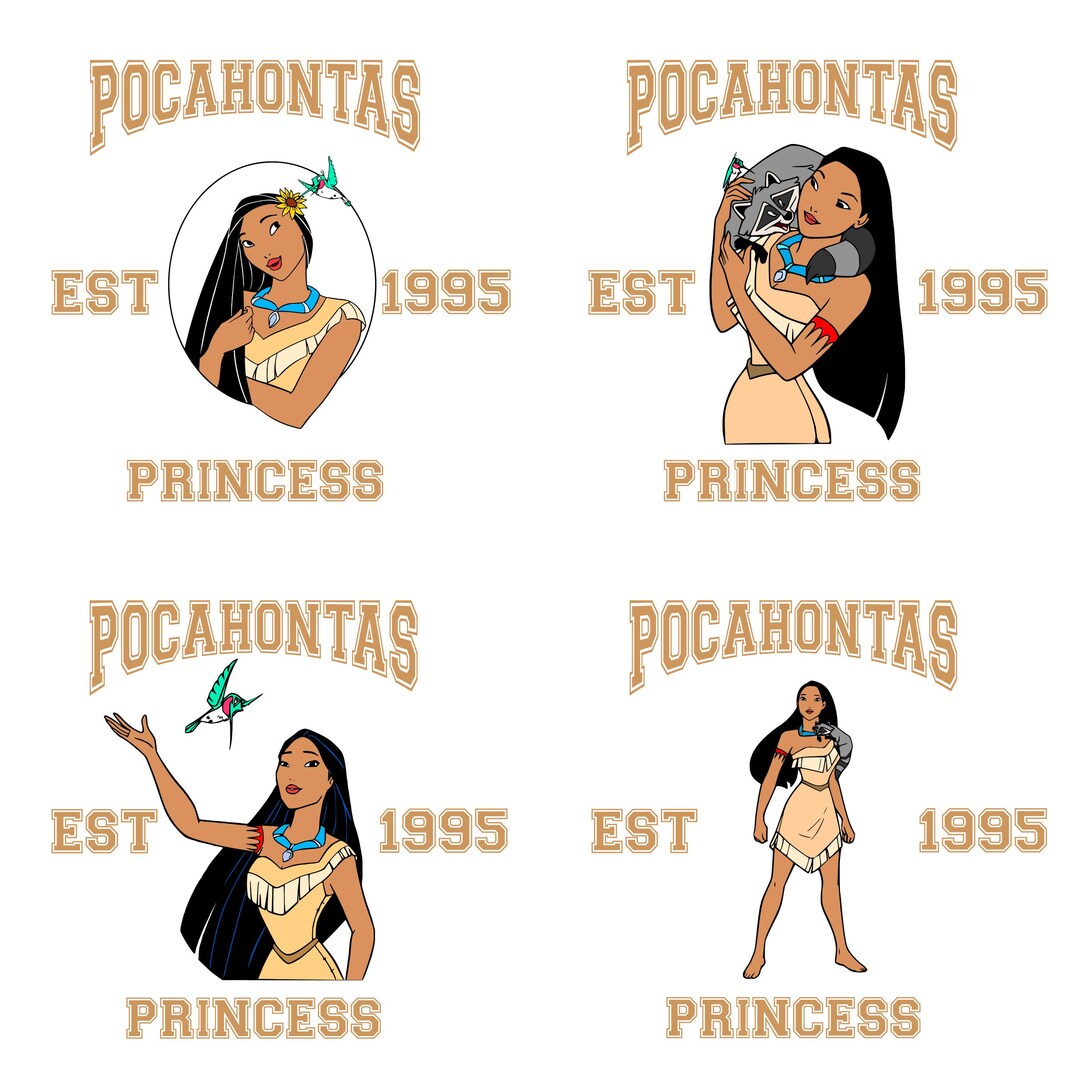 Pocahontas PNG Bundle: Printable Clipart, Cut File (digital Download ...