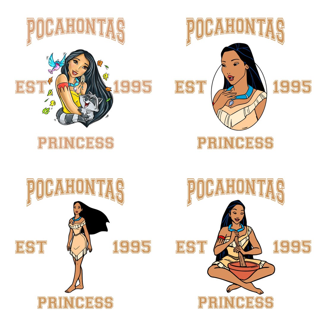 Pocahontas PNG Bundle: Printable Clipart, Cut File (digital Download ...
