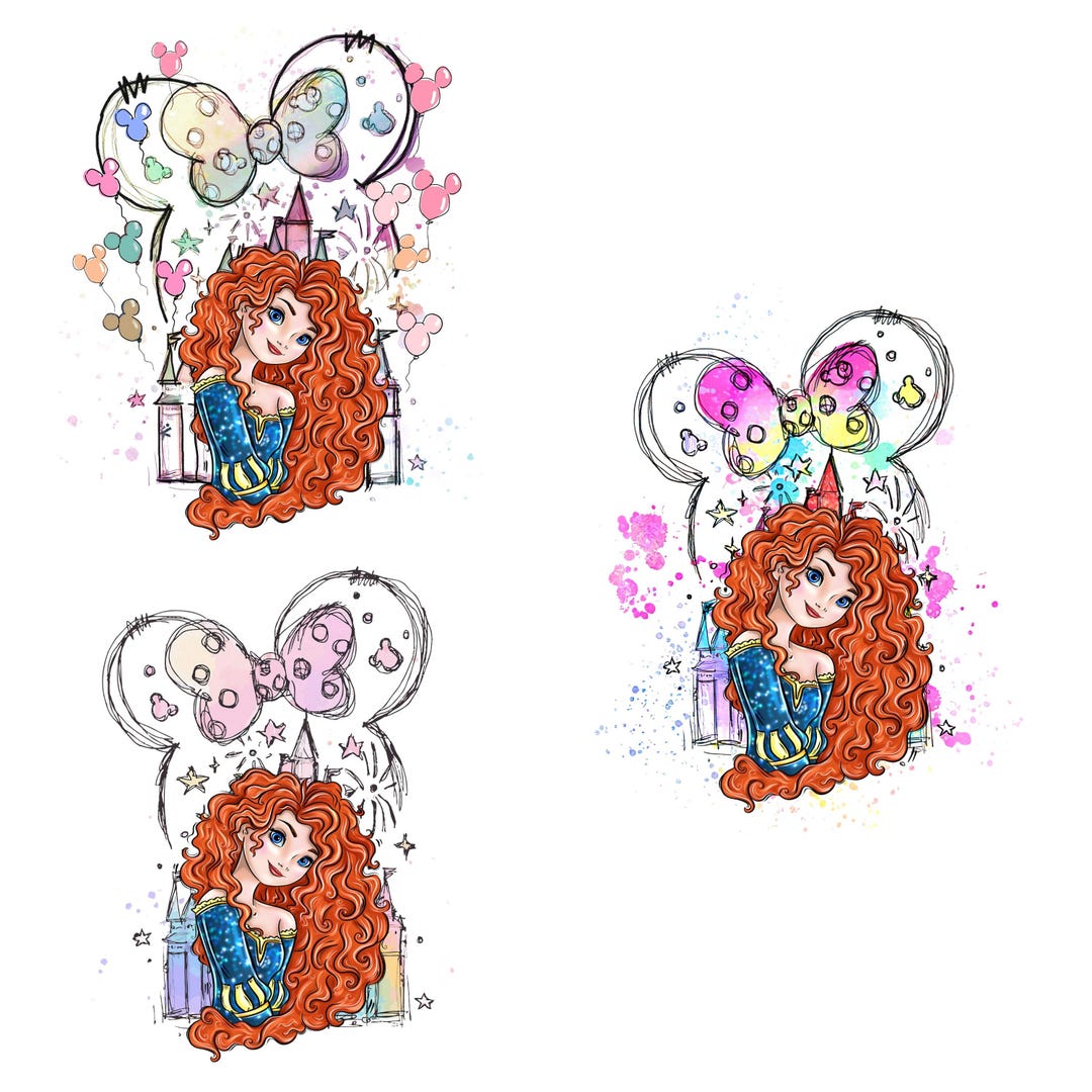 Brave Movie PNG Bundle: Merida Clipart for Cricut (digital Download, 3 ...
