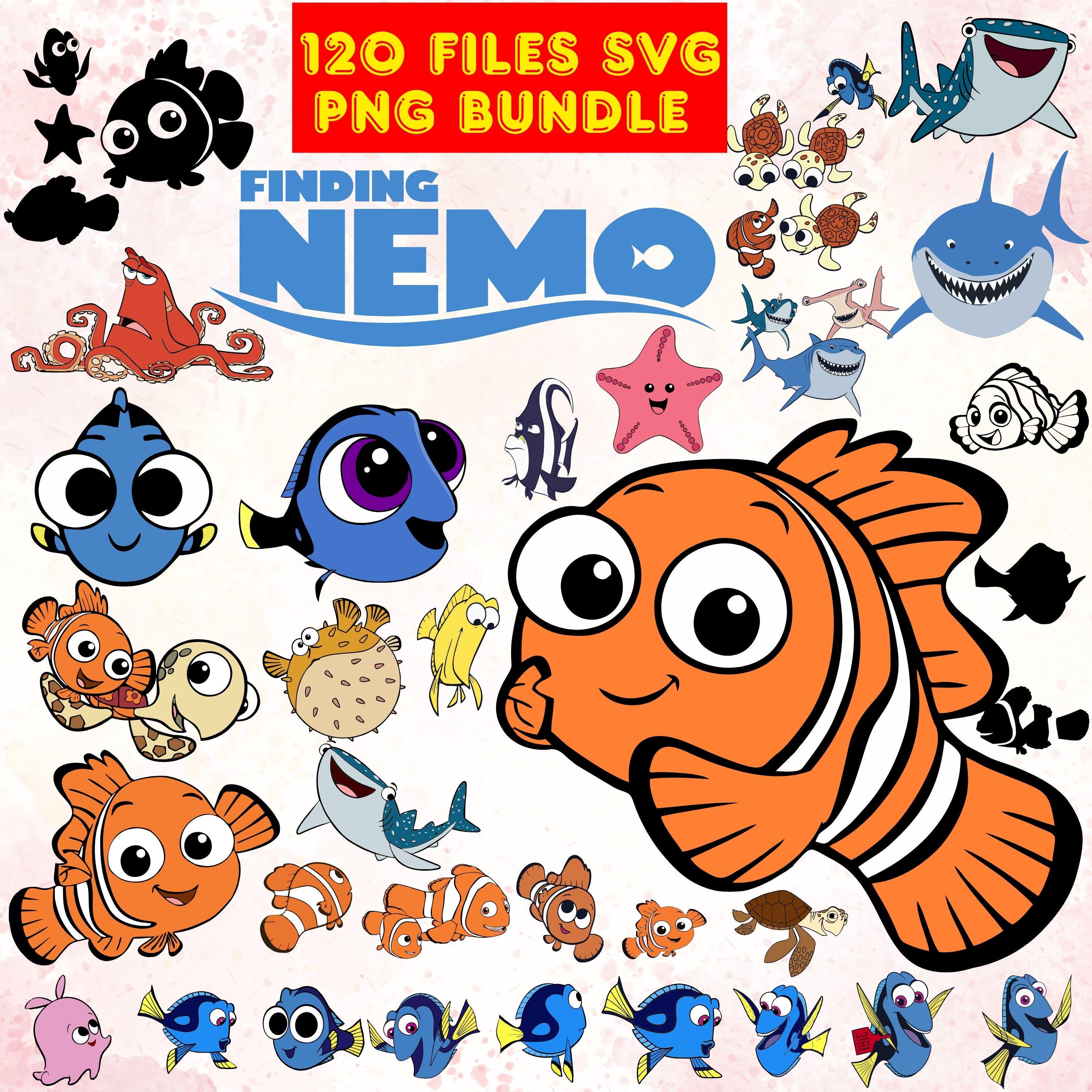 Nemo SVG, Nemo Png, Nemo Shirt Design ,nemo PNG Clipart Pack, Nemo ...