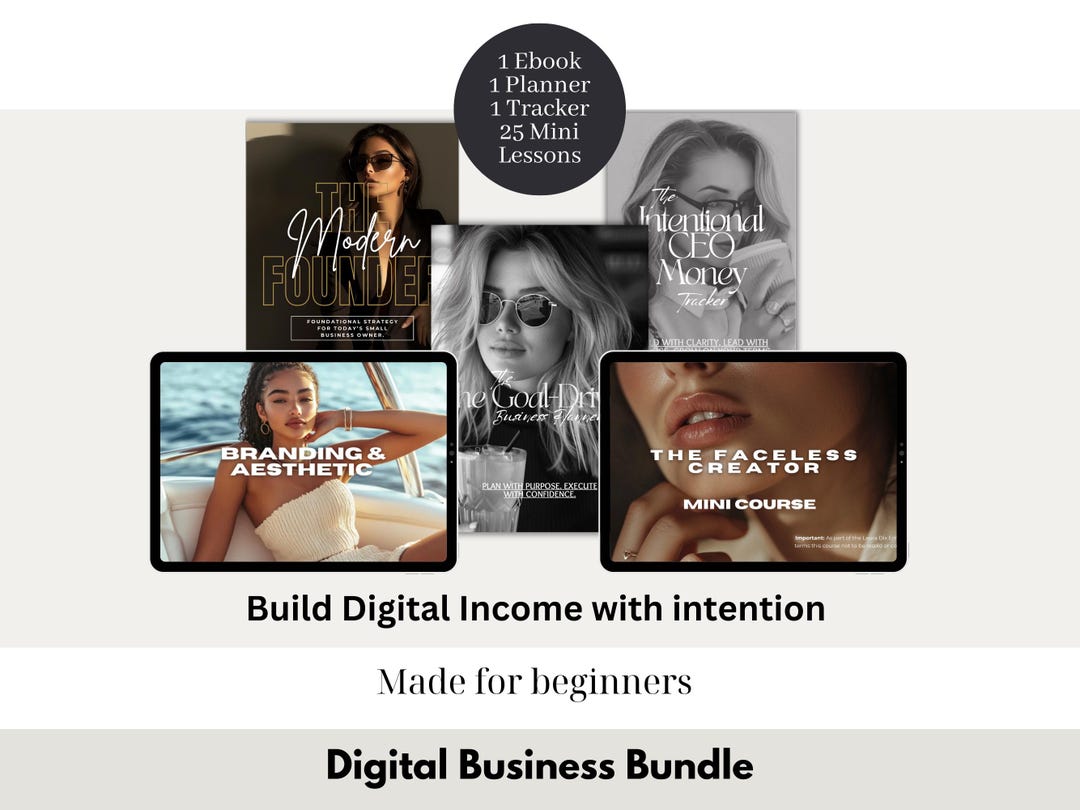 Digital Business Starter Bundle for Beginners | Faceless Creator Course ...