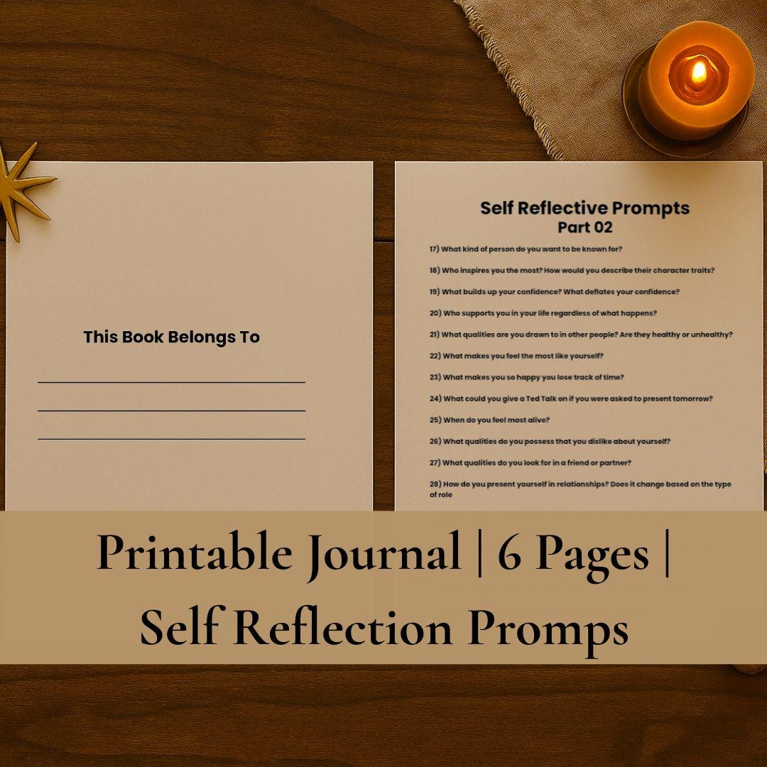 Printable ADHD Reflection Journal for Women | 10 Page Self Awareness ...