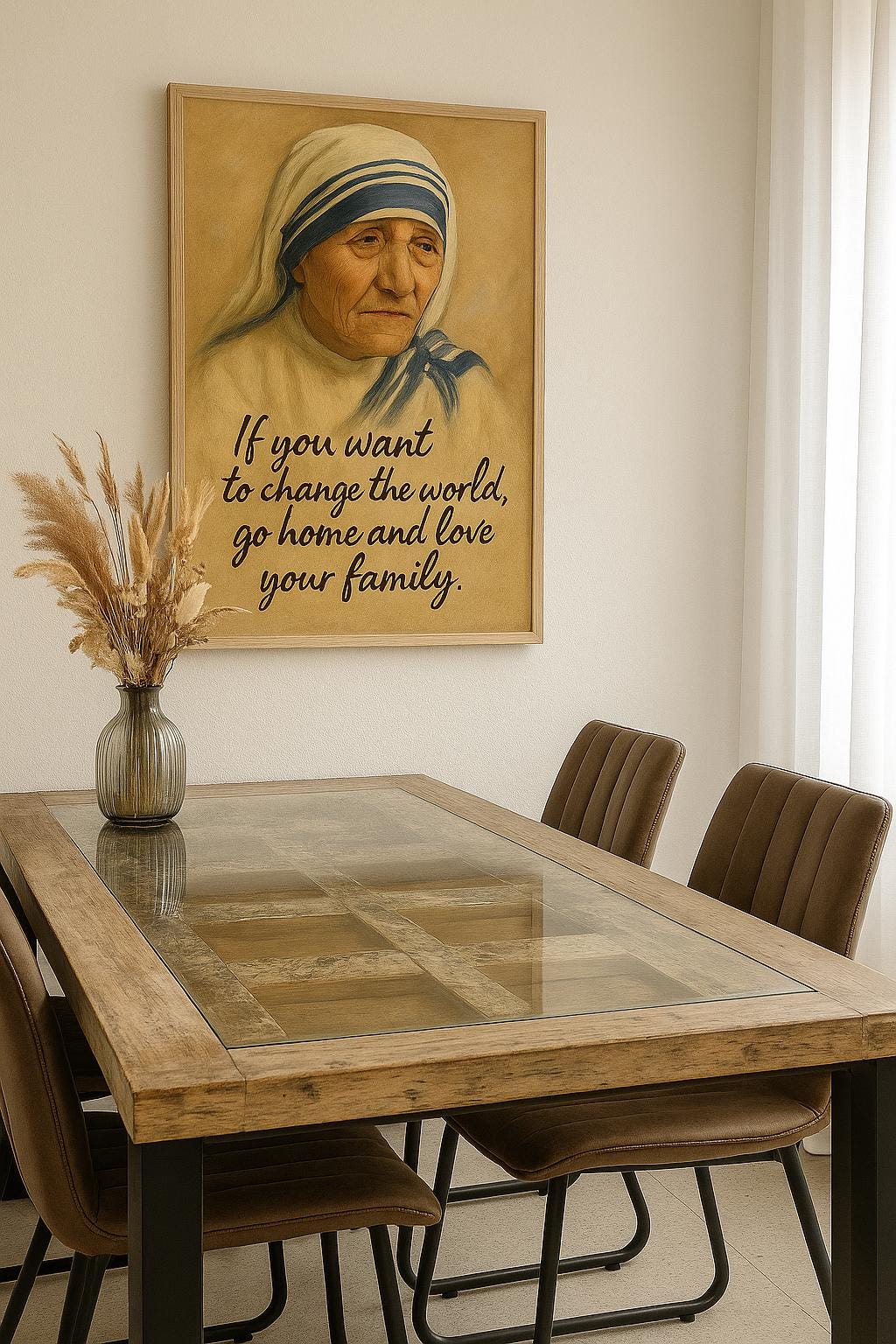 Mother Teresa Digital Print – Inspirational Wall Art With Quote ...