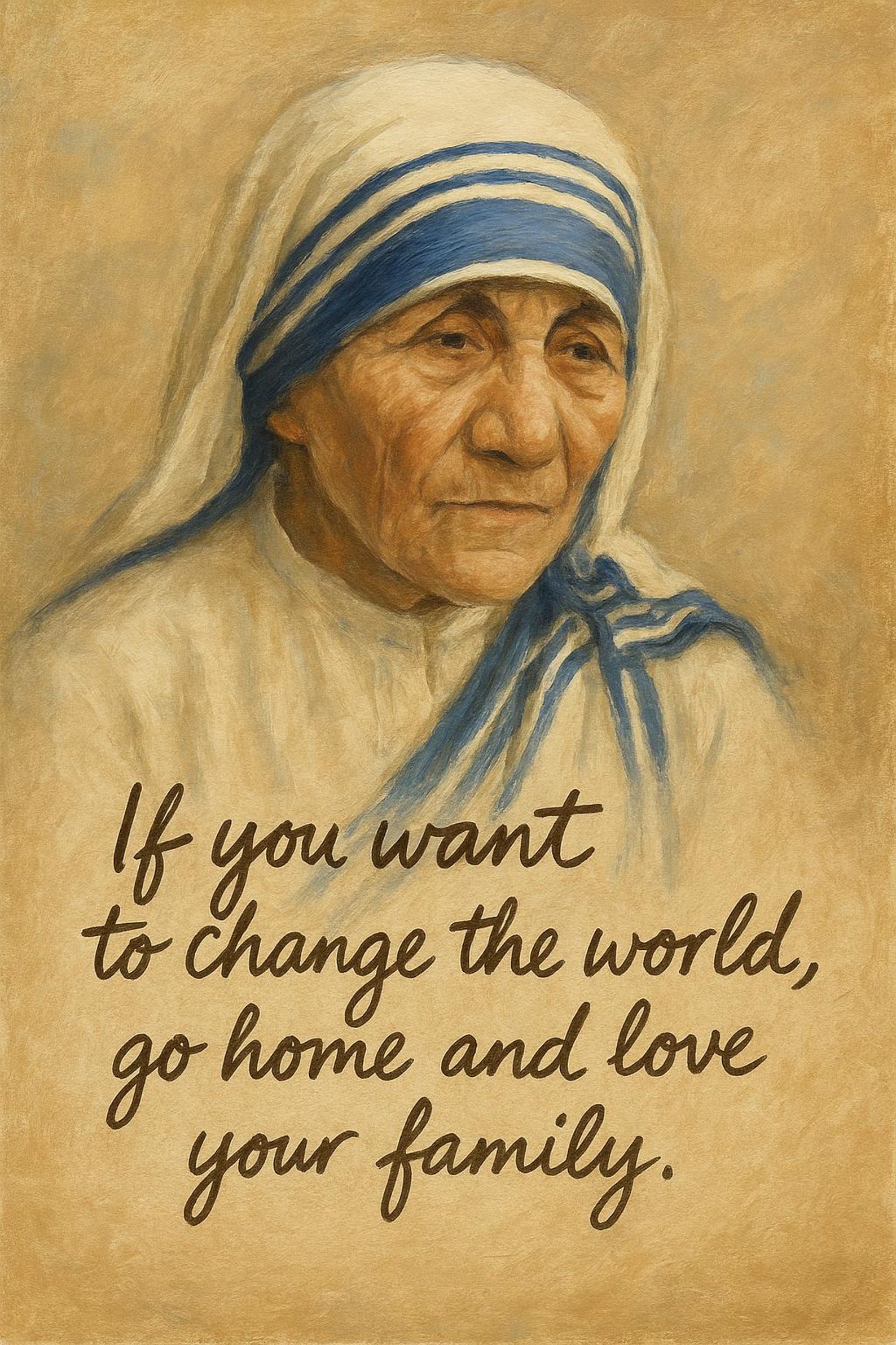 Mother Teresa Digital Print – Inspirational Wall Art With Quote ...