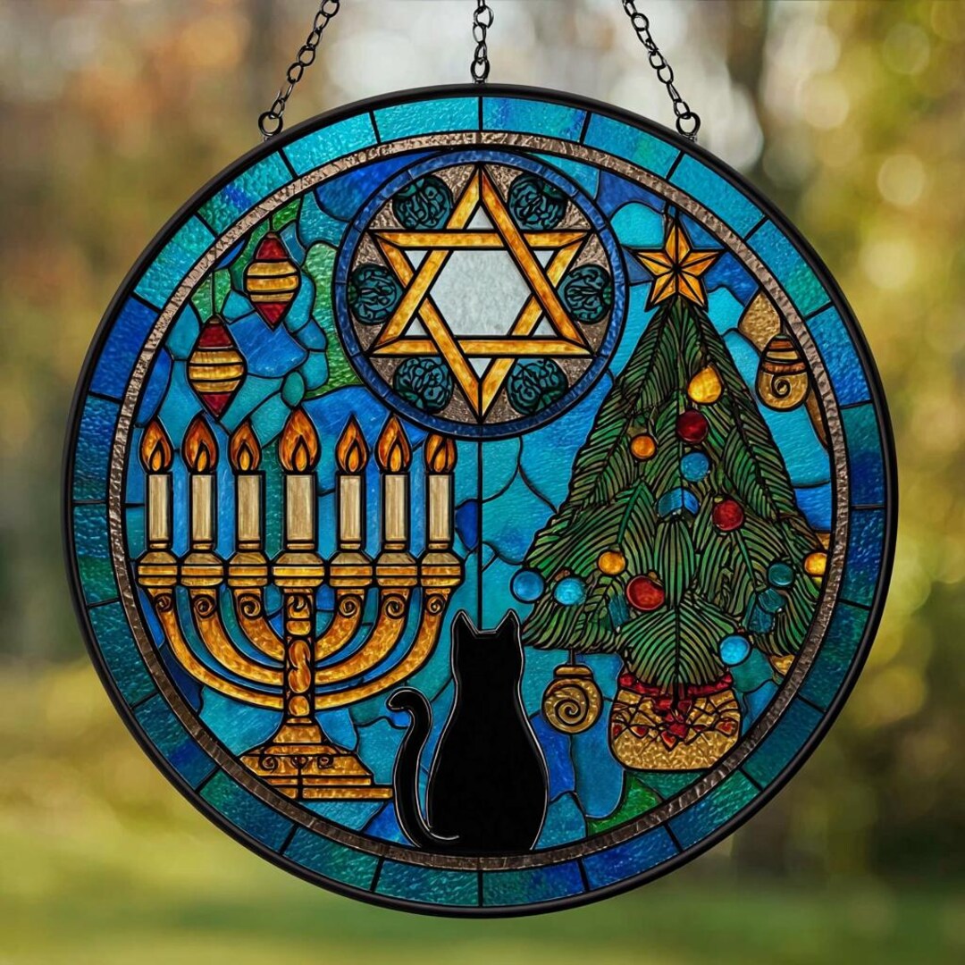 Jewish Festival Window Decor, Hamsa Hand Suncatcher, Spiritual ...