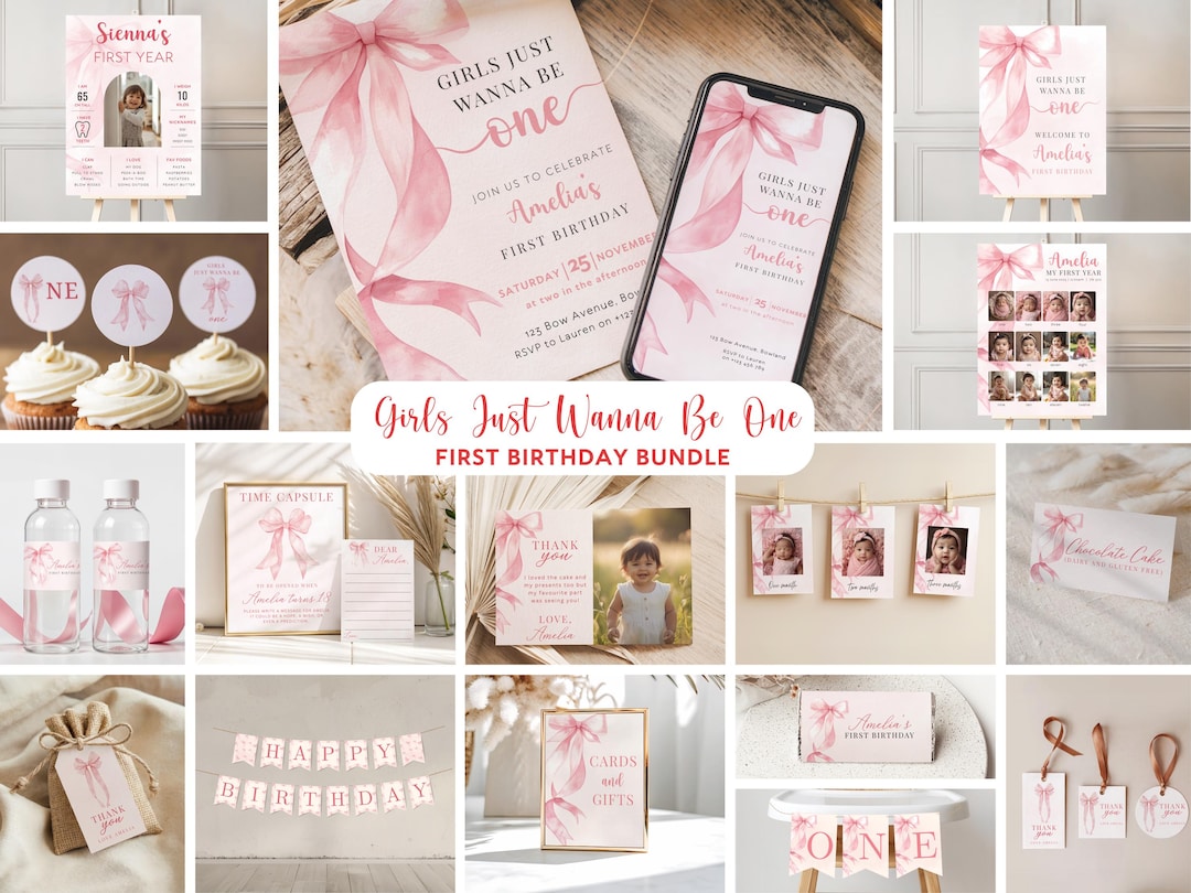 Girls Just Wanna Be One Bundle Soft Pastel Pink Ribbon Elegant Coquette ...
