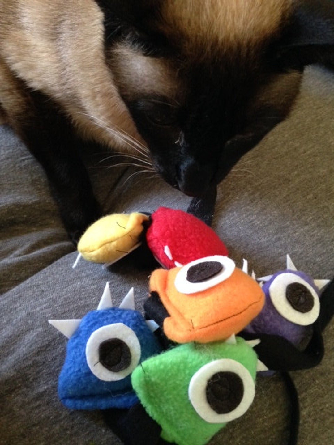Rainbow Mini Monster Mice (set of 6) Catnip Cat Toys - Etsy